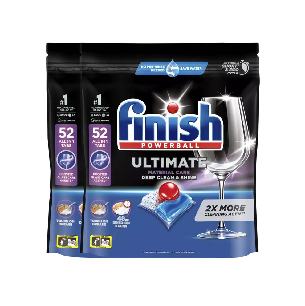 2 Pack Finish Ultimate Material Care Dishwasher Tablets 52 Pack ...
