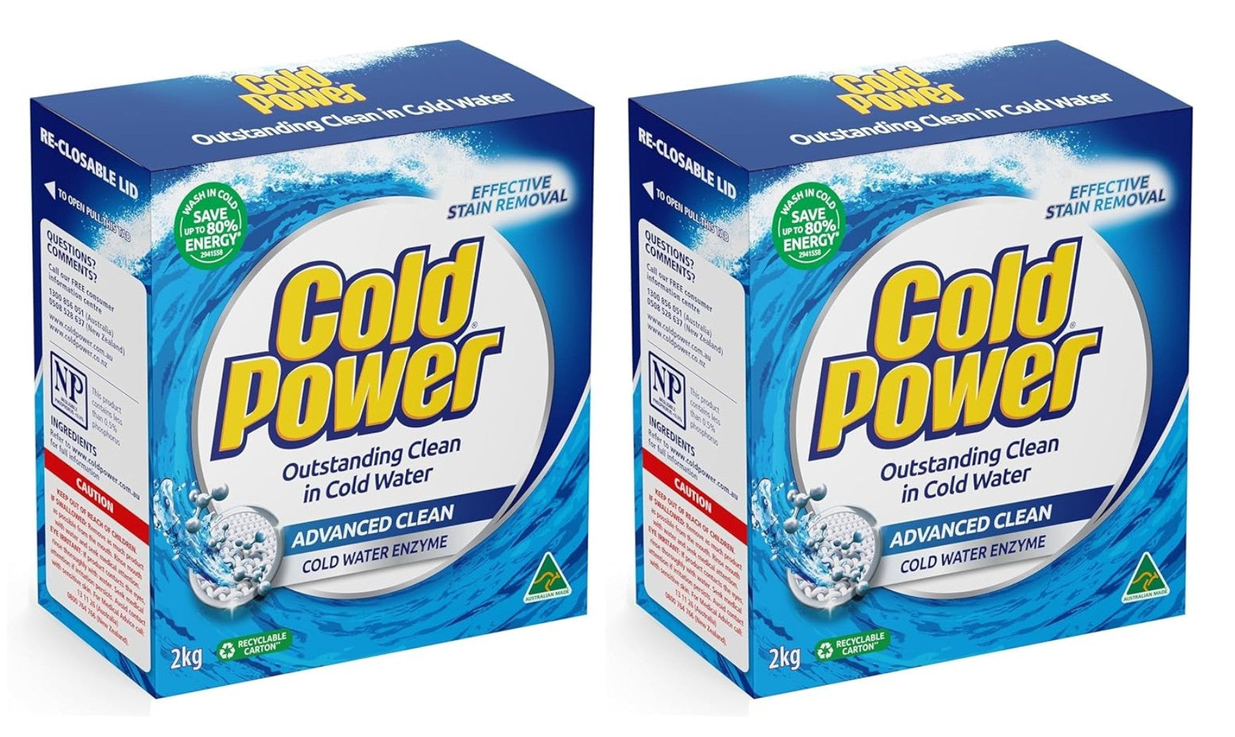 Cold Power Advanced Clean Laundry Washing Powder Detergent 2kg – Brands ...
