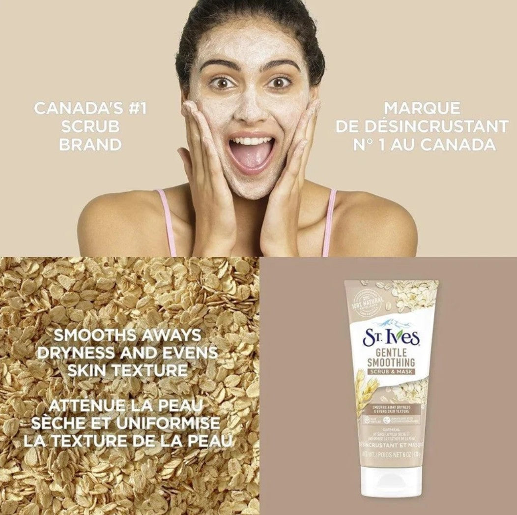 St. Ives Gentle Smoothing Oatmeal Scrub & Mask 170g – Brands Establishment